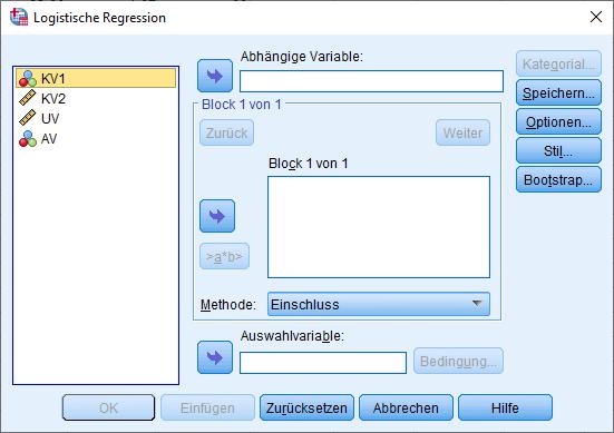 Logistische Regressionsanalyse mit SPSS